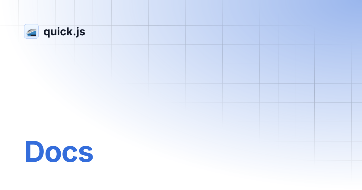 Docs | quick.js